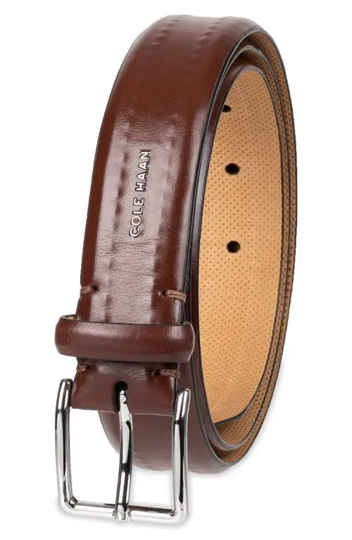 Cole Haan Hidden Stitch Leather Belt - Tan