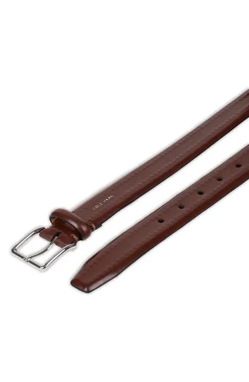 Cole Haan Hidden Stitch Leather Belt - Tan