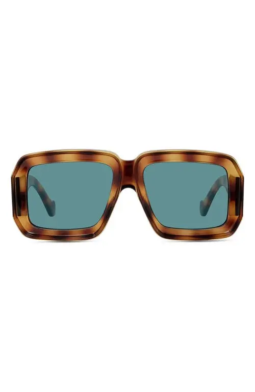 Loewe X Paula's Ibiza Dive In Square Sunglasses - Blonde Havana/blue