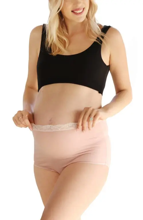 ANGEL MATERNITY Assorted 2-pack Maternity Briefs - Nude/black