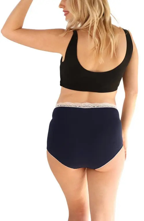 ANGEL MATERNITY Assorted 2-pack Maternity Briefs - Navy/grey