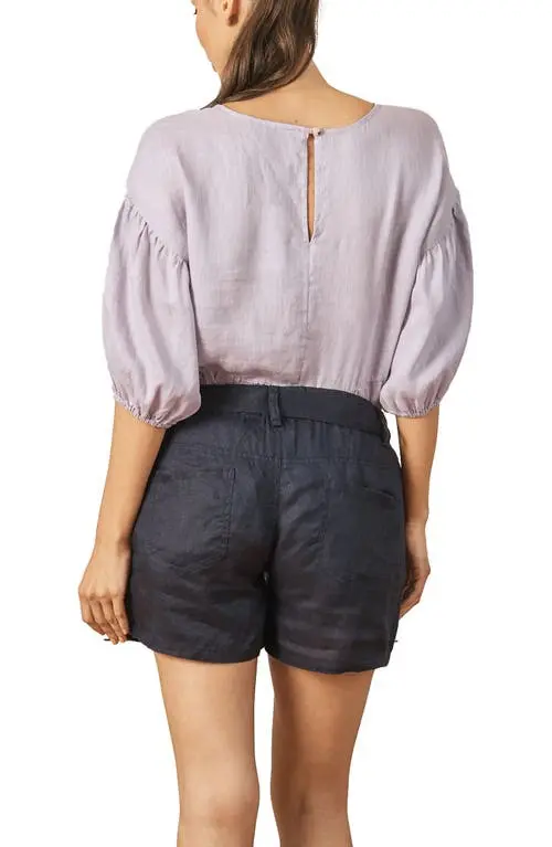ANGEL MATERNITY Tie Waist Linen Shorts