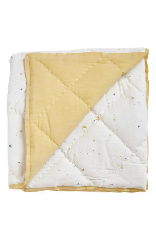 PEHR Chambray Blanket - Ivory/marigold