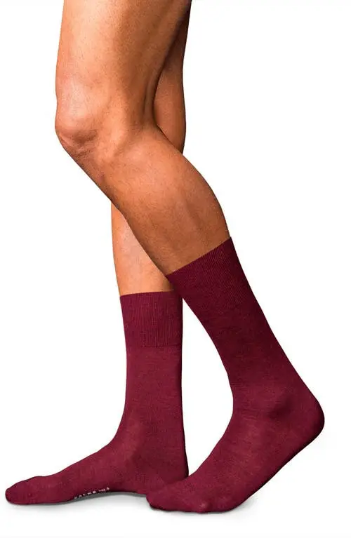 Falke No. 6 Merino Wool Blend Dress Socks - Barolo-8596