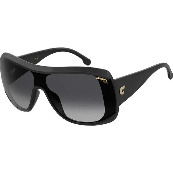 Carrera Eyewear 99mm Shield Sunglasses - Black/grey Shaded