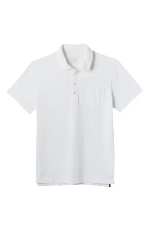 Billy Reid Pensacola Slim Fit Organic Cotton Pocket Polo - White
