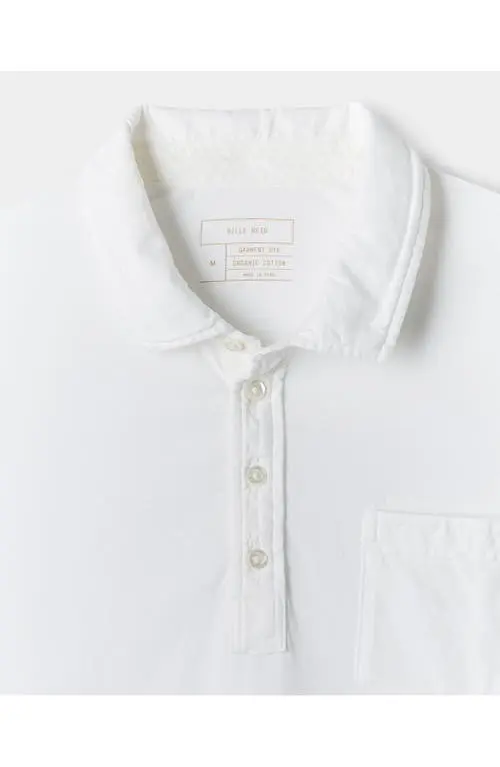 Billy Reid Pensacola Slim Fit Organic Cotton Pocket Polo - White