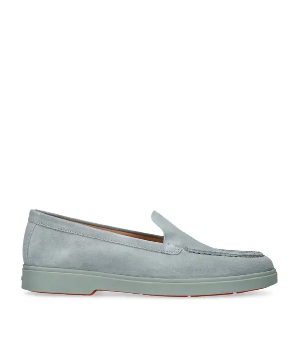 Santoni Suede Loafers - Blue