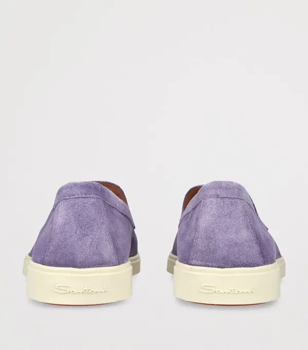 Santoni Suede Loafers - Purple
