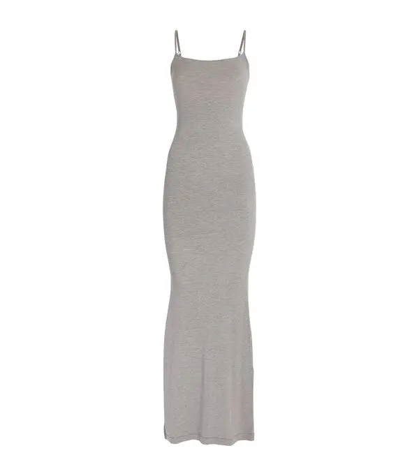 SKIMS Soft Lounge Long Slip Dress - Grey