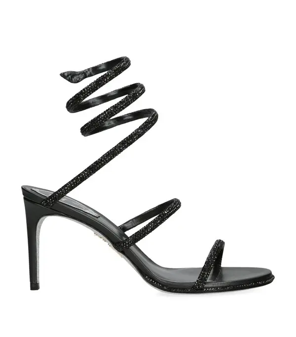Rene Caovilla Embellished Cleo 80 Sandals - Black