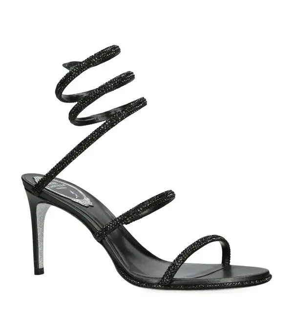 Rene Caovilla Embellished Cleo 80 Sandals - Black