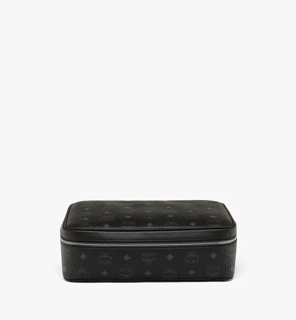Mcm Ottomar Travel Case In Visetos - Black