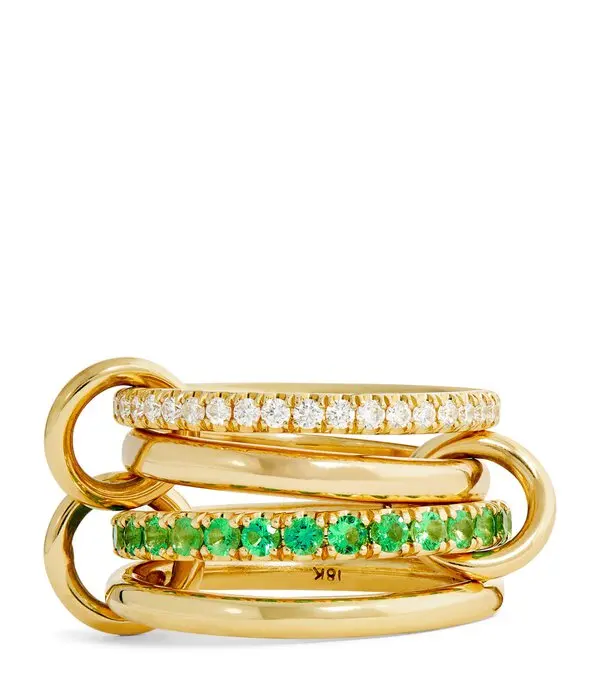 SPINELLI KILCOLLIN Yellow Diamond And Emerald Halley Ring - Gold