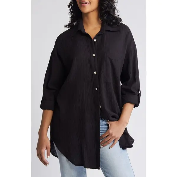 Rip Curl Premium Linen Blend Blouse - Black