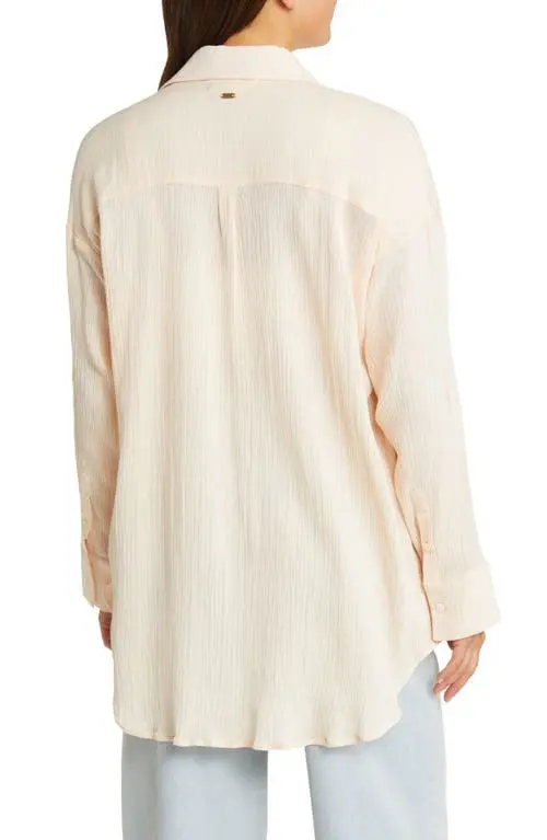 Rip Curl Premium Linen Blend Blouse - Light Peach