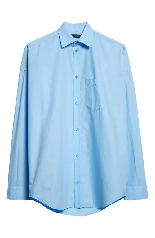 Balenciaga Logo Back Oversize Button-up Shirt