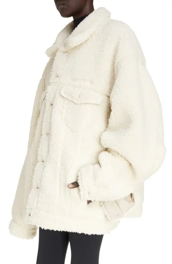 Balenciaga Oversize Faux Shearling Trucker Jacket