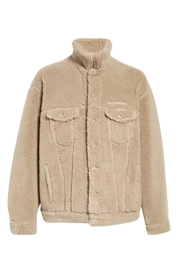Balenciaga Oversize Faux Shearling Trucker Jacket