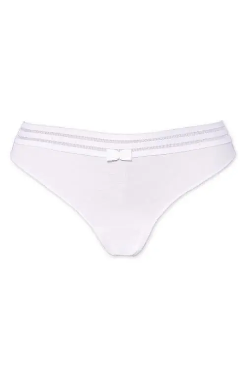 HUIT Sweet Cotton Blend Thong - White