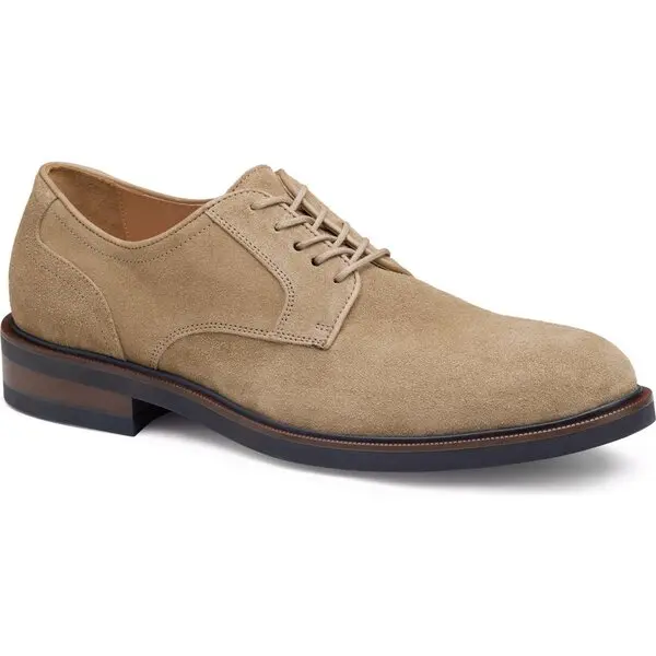 Johnston & Murphy Hartley Plain Toe Derby - Taupe Italian Suede