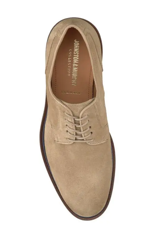 Johnston & Murphy Hartley Plain Toe Derby - Taupe Italian Suede