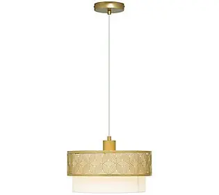 RIVER OF GOODS 13'w Alaina Drum Shade Pendant L Ight - One-color