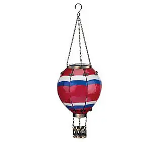 REGAL ART & GIFT Hot Air Balloon Solar Lantern Lg Stripe - One-color