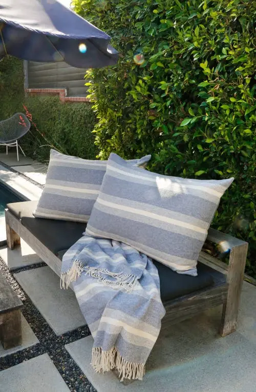 POM POM AT HOME Alpine Stripe Cotton Throw Blanket