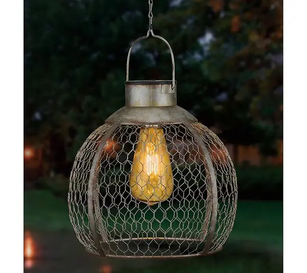 REGAL ART & GIFT Edison Solar Lantern Round