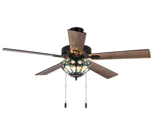 RIVER OF GOODS 52'w Pipa 5-blade Remote-control Led Ceiling Fan - One-color