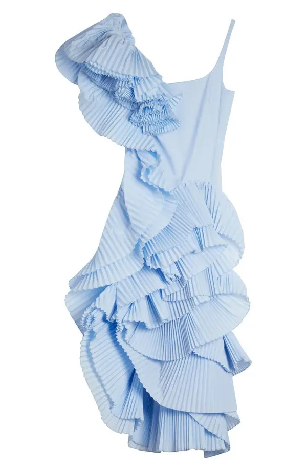 dries van noten blue dress Oversized mini dress - Spring-Summer Women