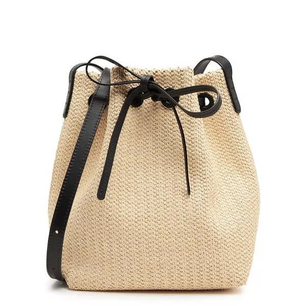 MANSUR GAVRIEL Mini Raffia Bucket Bag