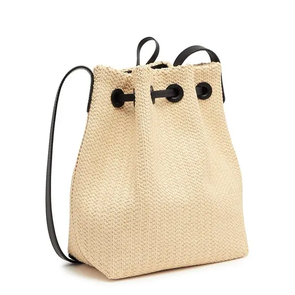 MANSUR GAVRIEL Mini Raffia Bucket Bag