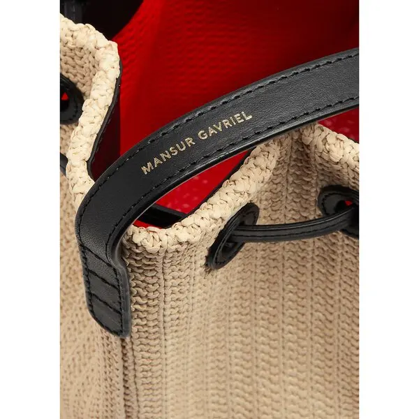 MANSUR GAVRIEL Mini Raffia Bucket Bag