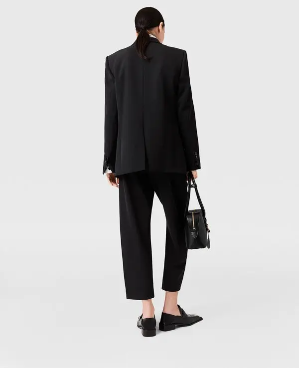 Stella McCartney Pleated High-rise Wool Pants - Black