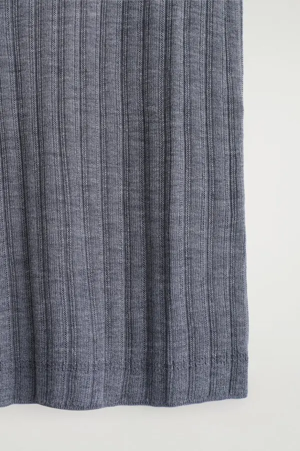 Cos Ribbed-knit Silk T-shirt