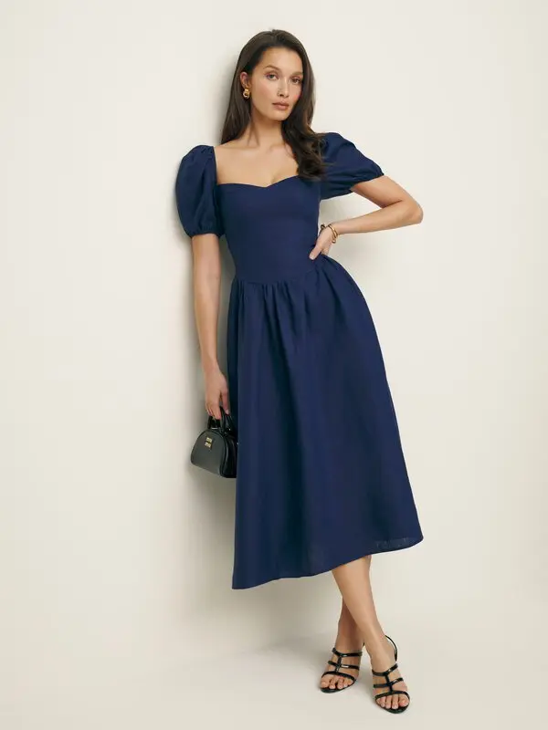 Davila Linen Dress - Danube