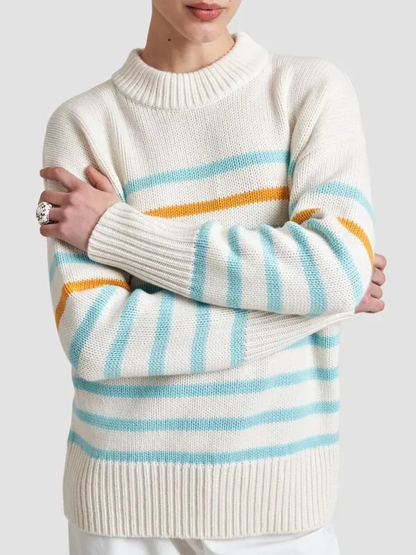 LA LIGNE Marin Sweater - Ivory Aqua
