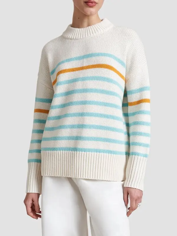 LA LIGNE Marin Sweater - Ivory Aqua