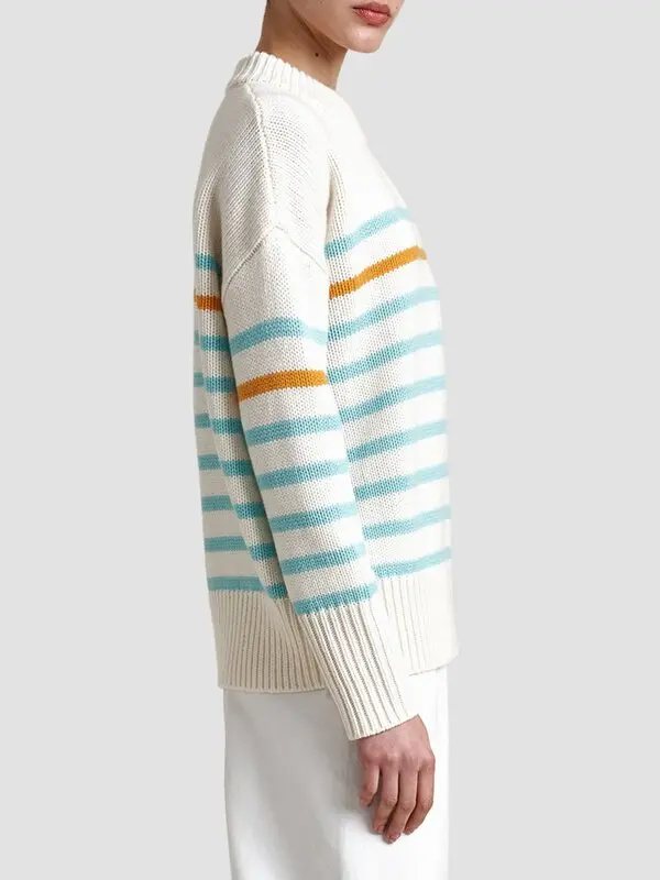 LA LIGNE Marin Sweater - Ivory Aqua