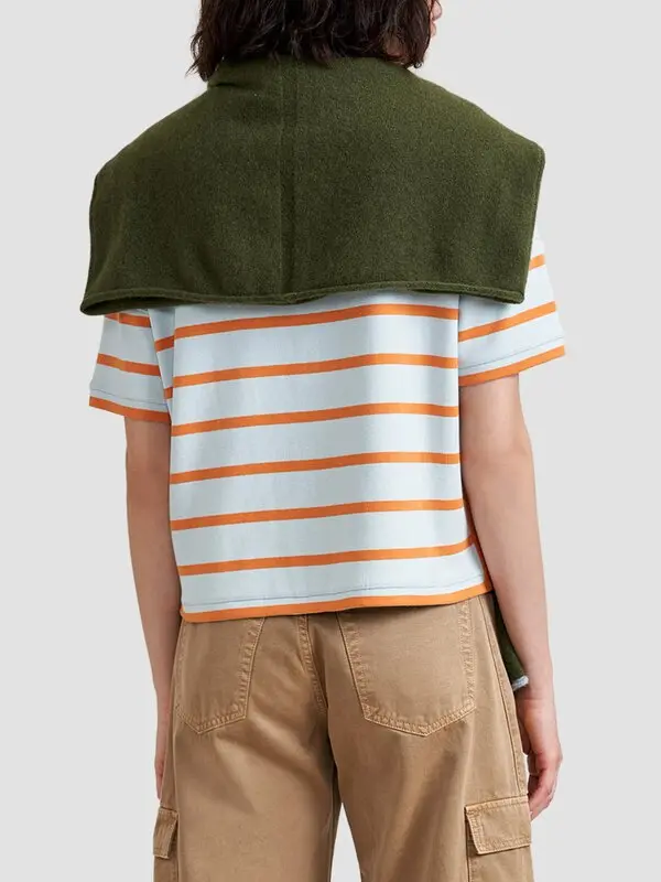 LA LIGNE Breton Short Sleeve Tee - Blue Pumpkin