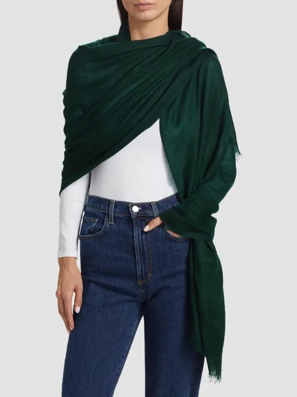 Sofia Cashmere Lightweight Cashmere Scarf - Dark Green