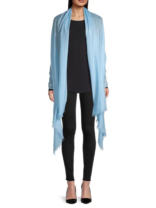 Sofia Cashmere Lightweight Cashmere Scarf - Light Blue