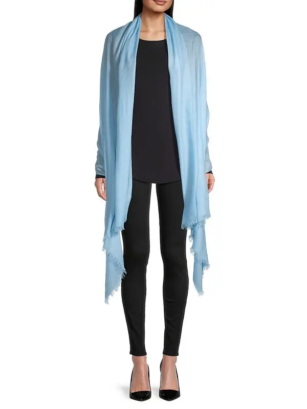 Sofia Cashmere Lightweight Cashmere Scarf - Light Blue