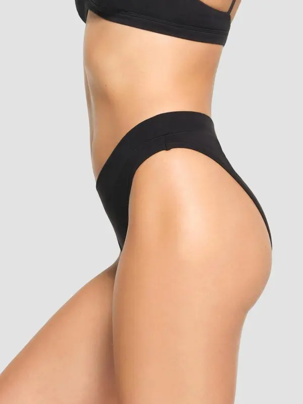 SKIMS Cotton Jersey Cheeky Tanga - Soot