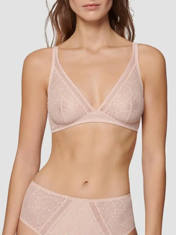 Simone Perele Comete Lace Wireless Bralette - Pink Sand