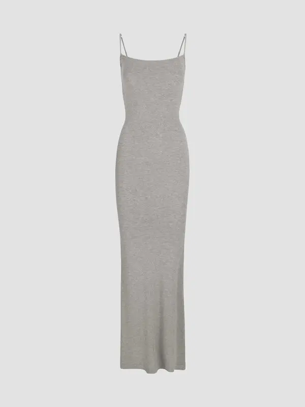 SKIMS White Slip Dress - Heather Gray