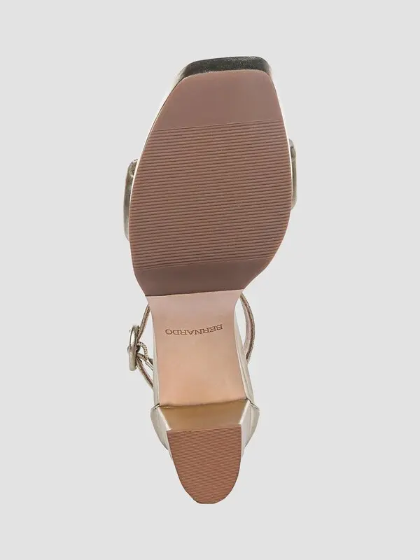 Bernardo Carla Leather Platform Sandals - Champagne