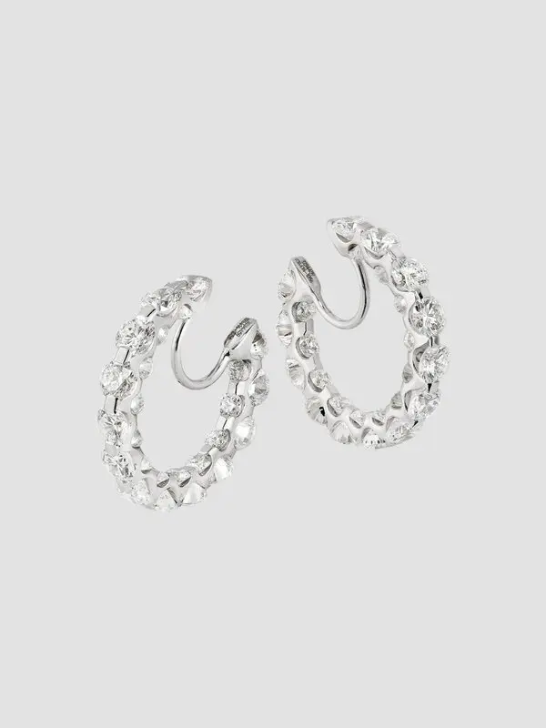 Chopard 18k & 6.15 Tcw Diamond Inside-out Hoop Earrings